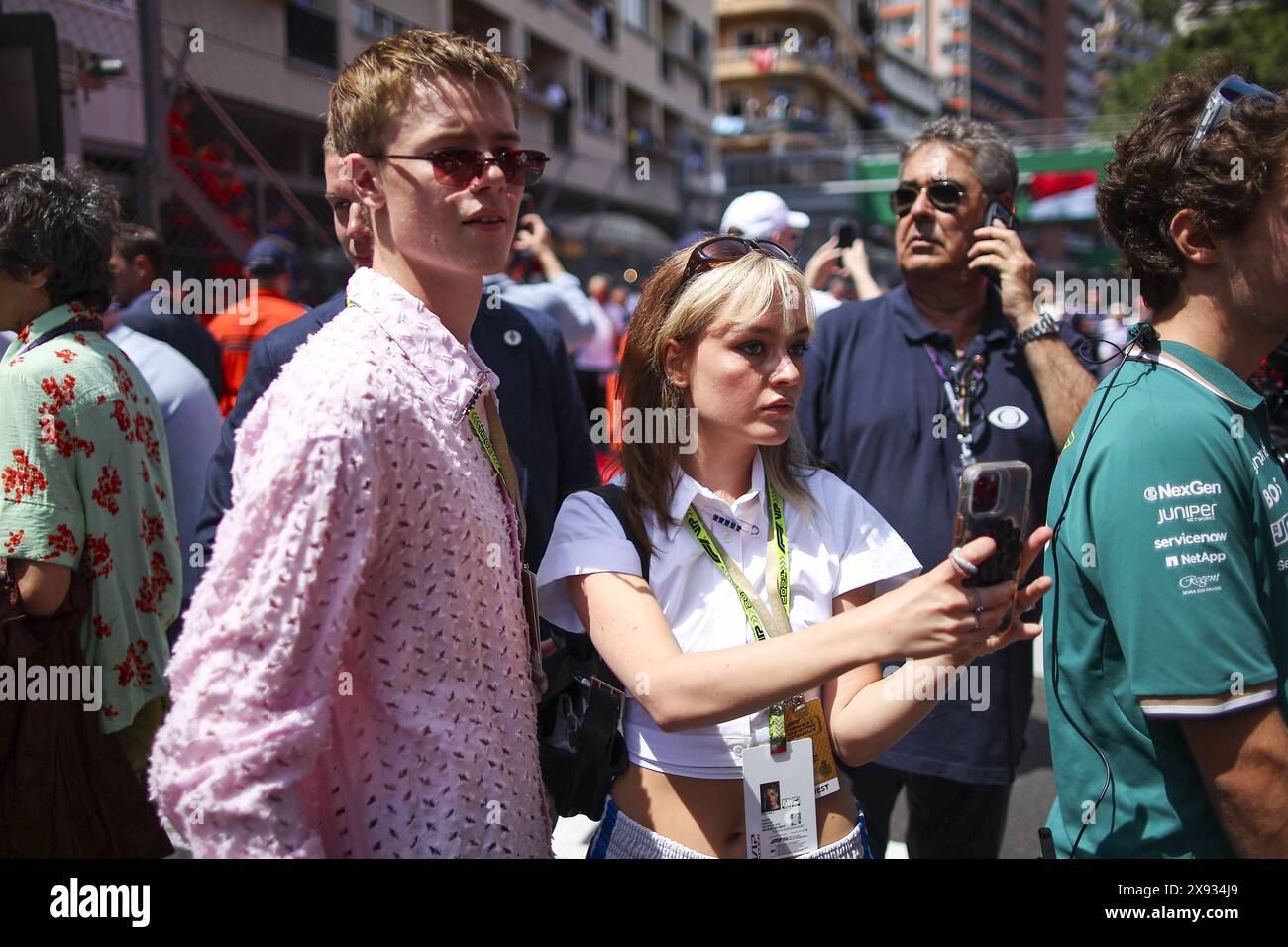 Felicia Maxime and Edvin Ryding, actors during the Formula 1 Grand Prix ...