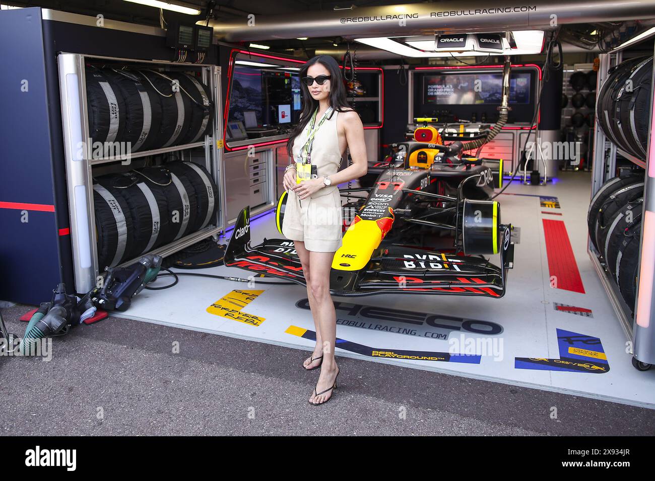 Kelsey Merritt, model pose for a photo during the Formula 1 Grand Prix ...