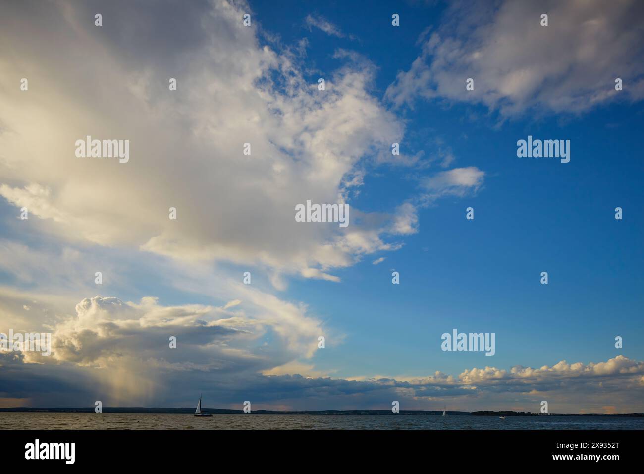 Panorama of daytime sky with clouds. sunset Sky background, daylight ...