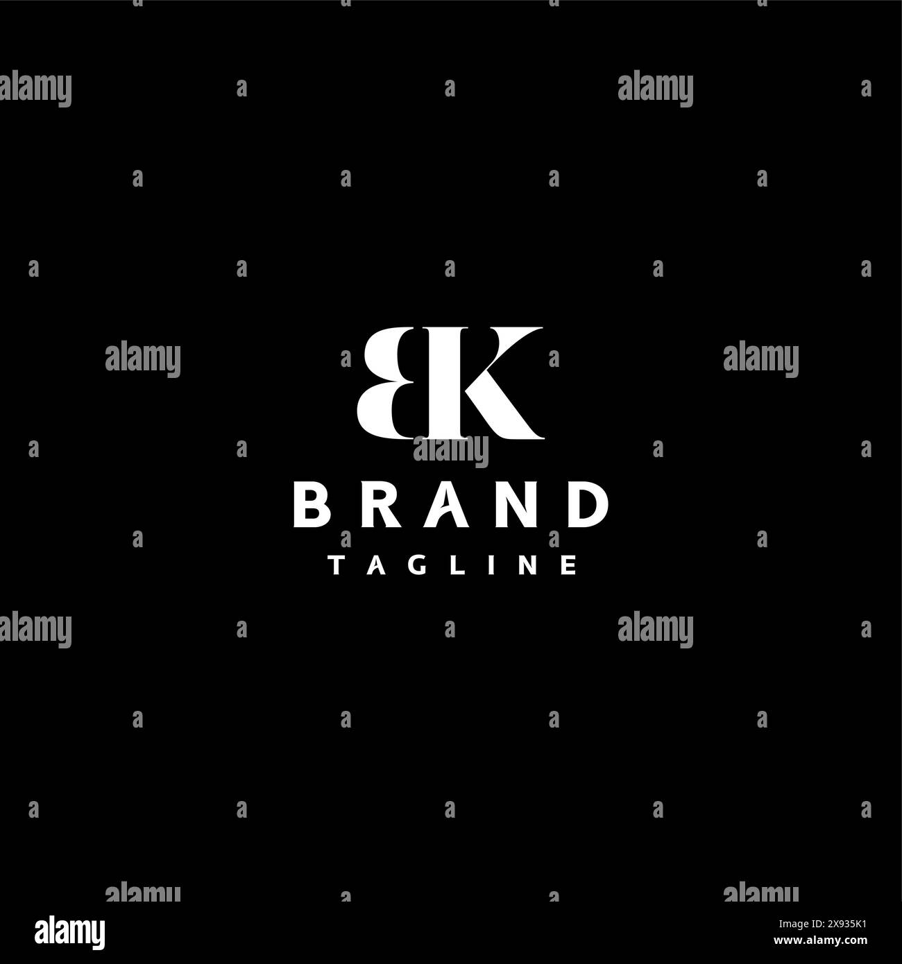 Classy Letter B and K Logo Design. Classic Letter BK Logo Design Stock ...