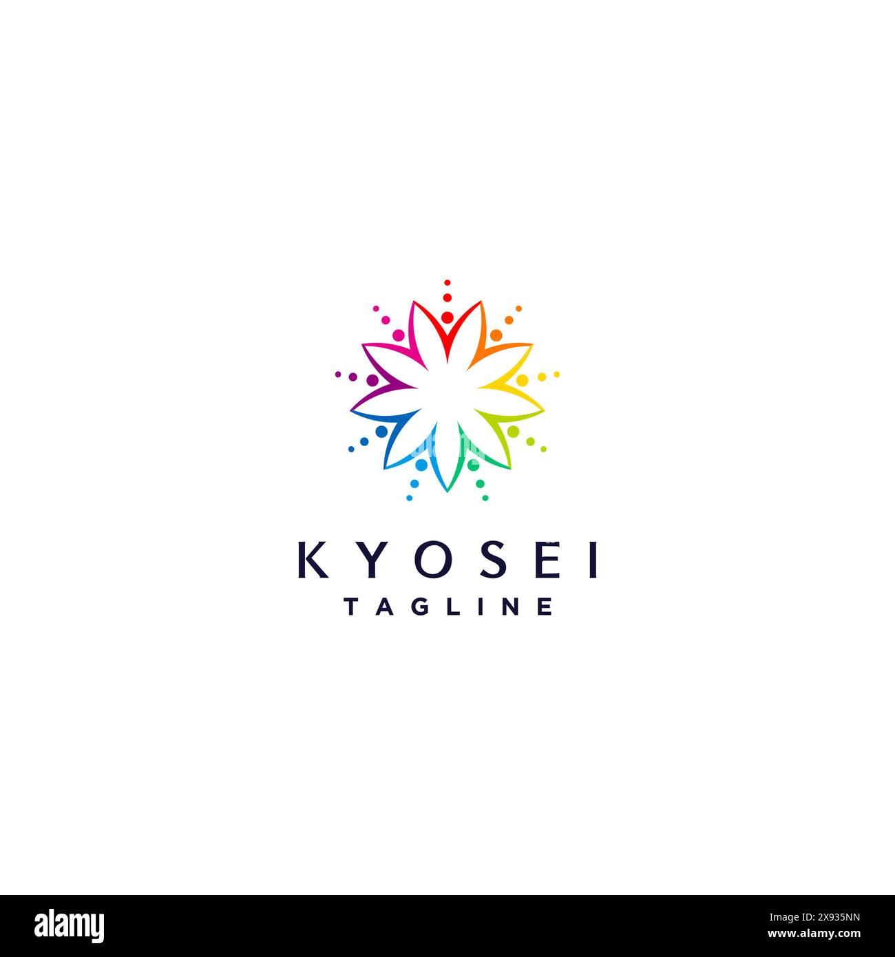 Symbol Nine People Raising Hands Together Logo Design. Kyosei is a ...