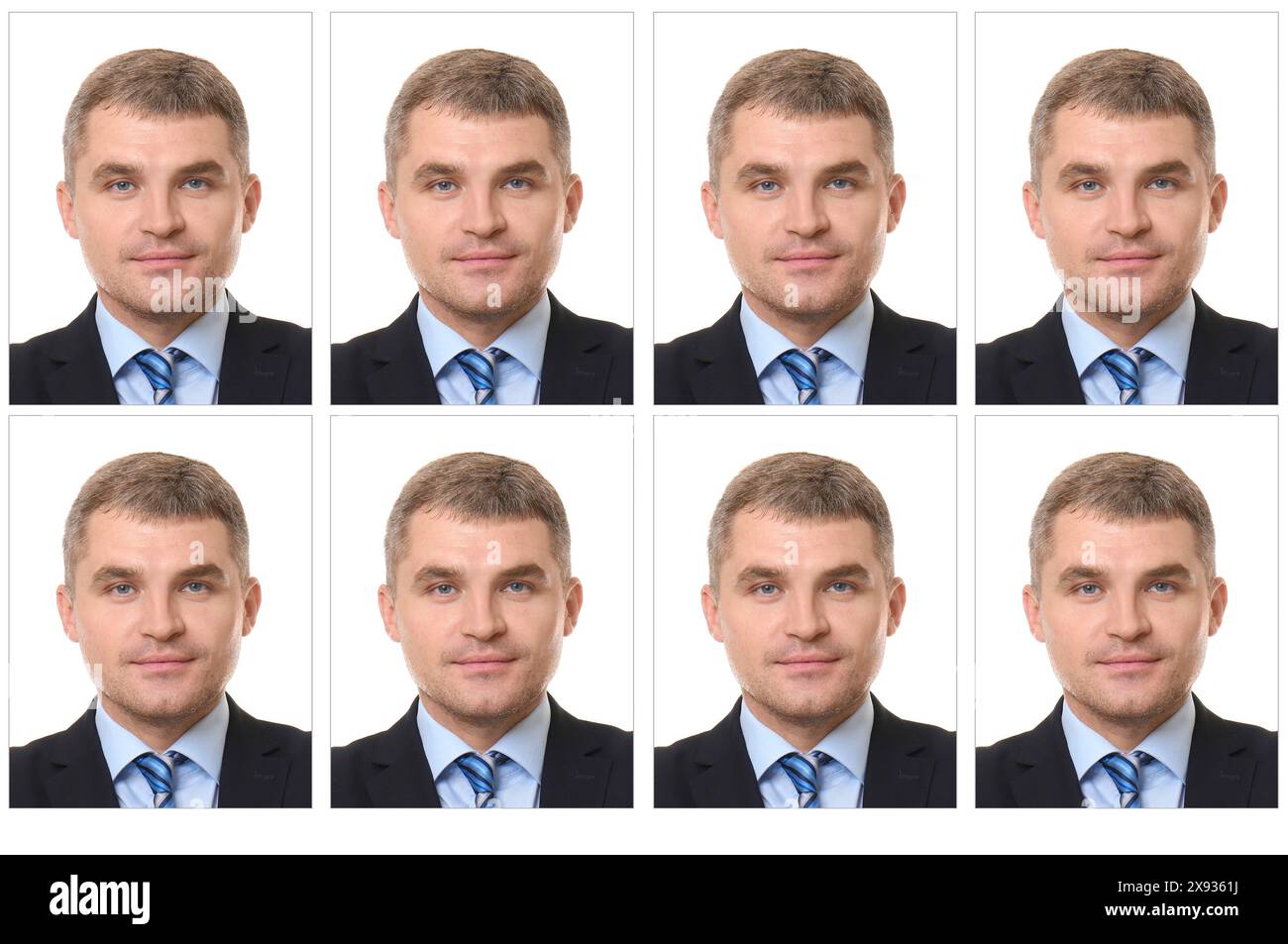 Photos of man for passport on white background Stock Photo - Alamy