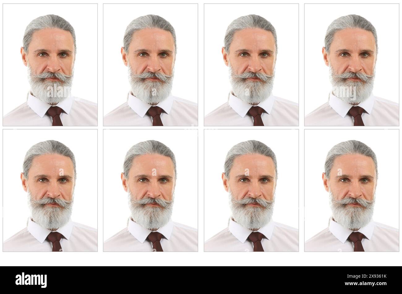 Photos of elderly man for passport on white background Stock Photo - Alamy