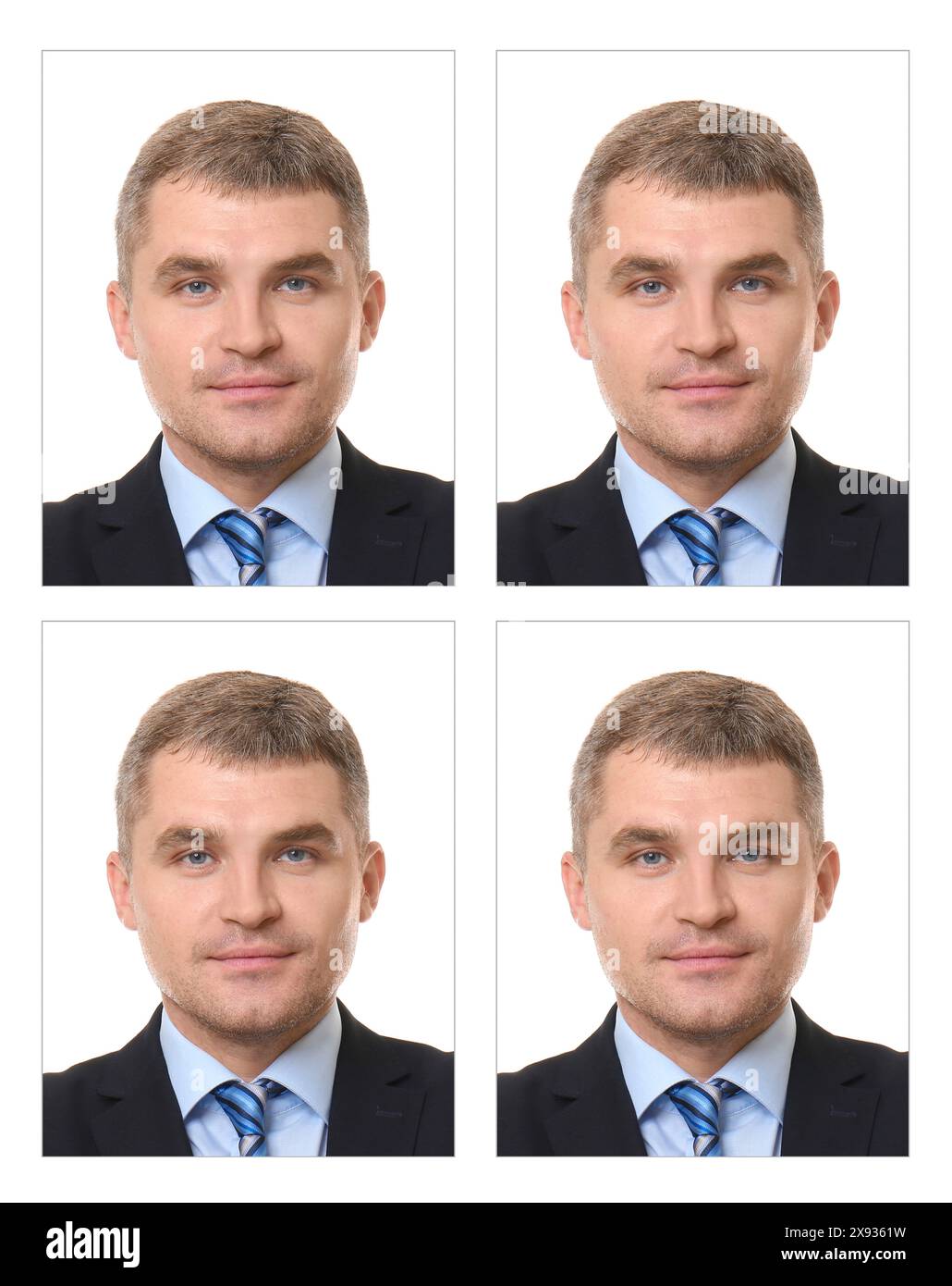 Photos of man for passport on white background Stock Photo - Alamy