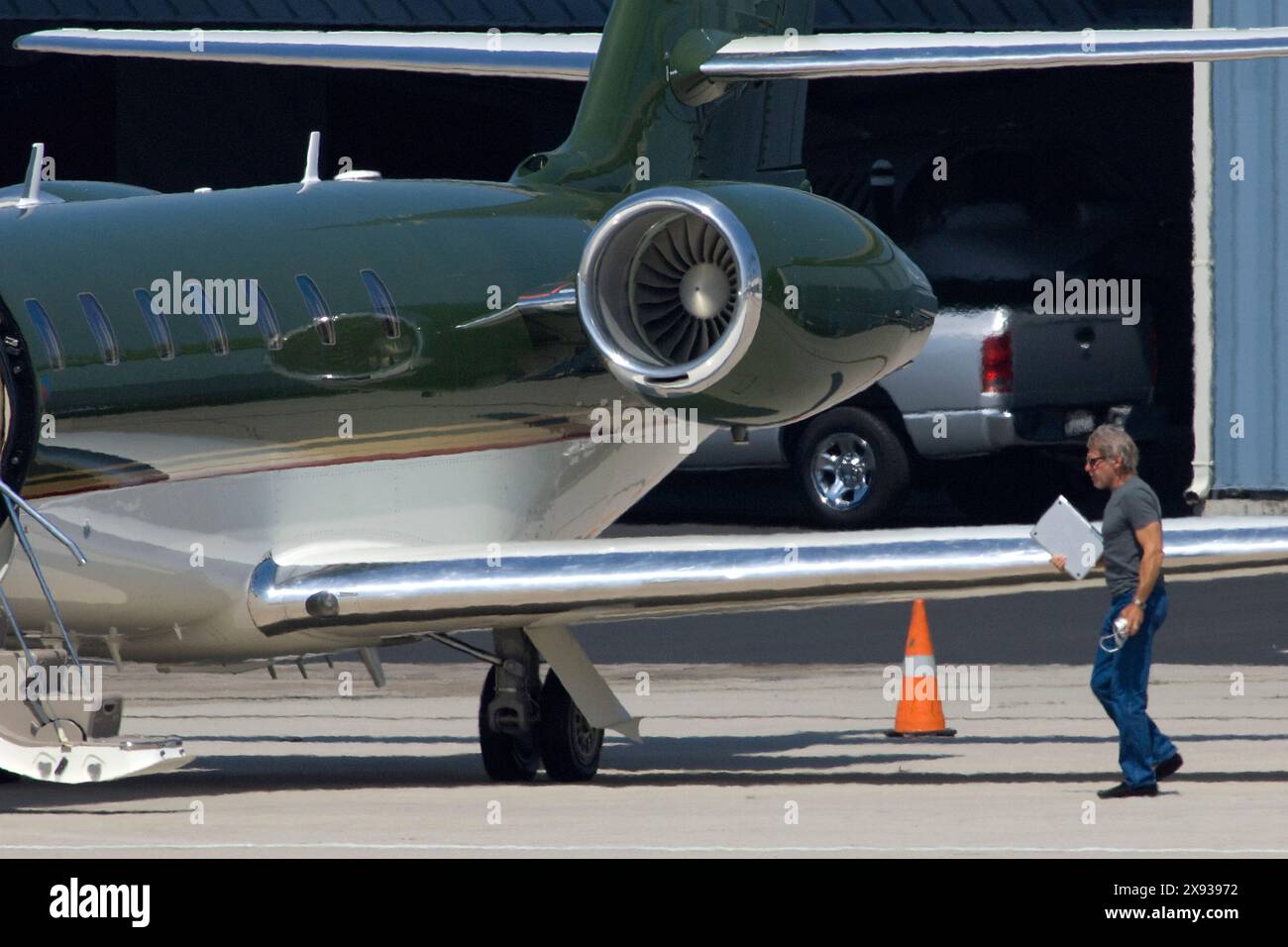 Harrison Ford pilots his Cessna Citation Twin-jet to Santa Fe. When he ...