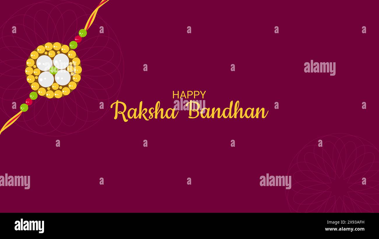 Happy Raksha Bandhan Indian Festival rakhi banner. Greeting card ...