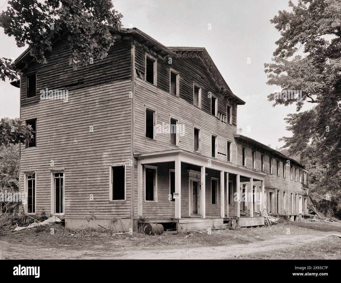 Exterior view of the main residential edifice of the North American ...