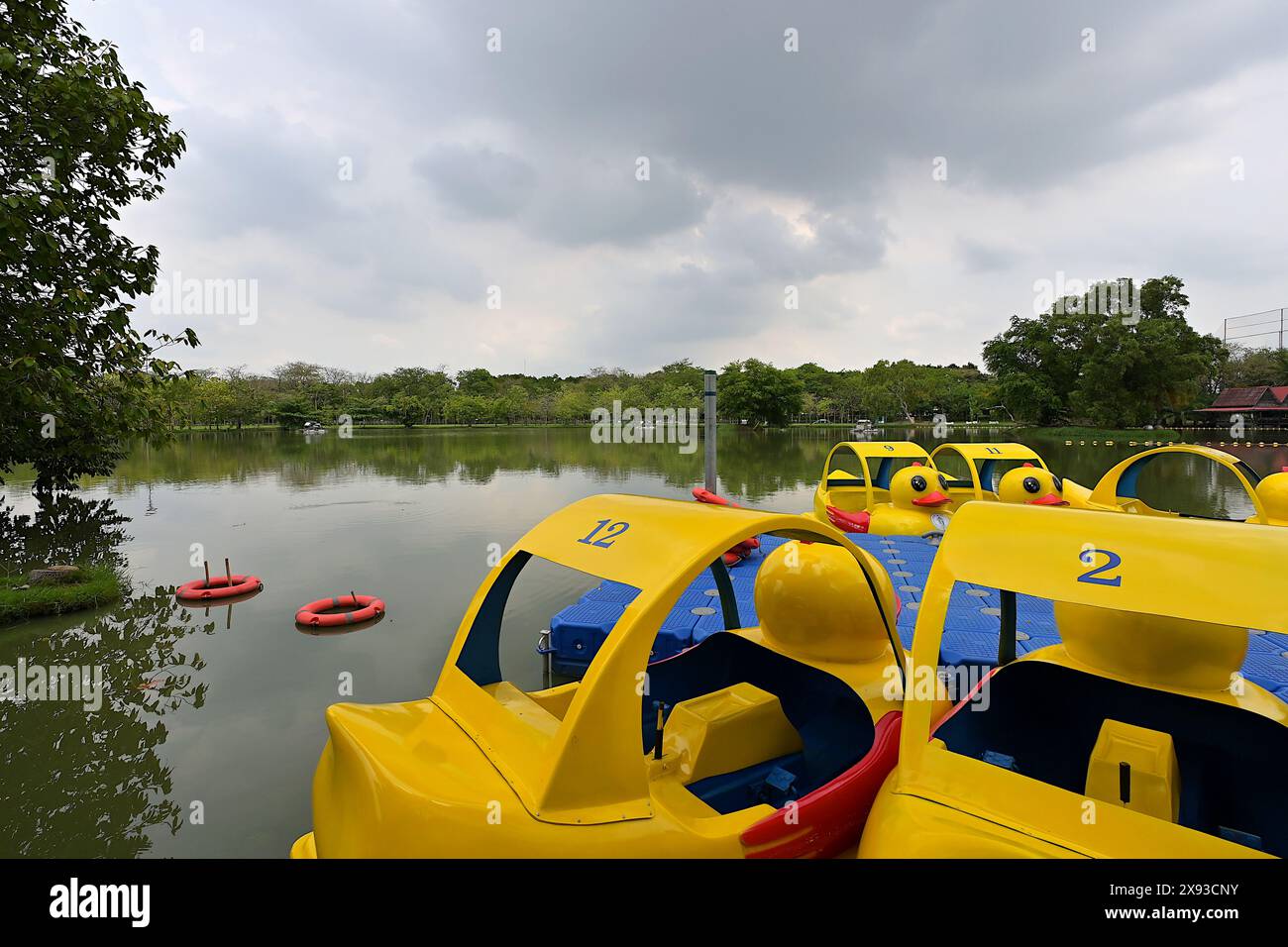Paddle boats and recreational facilities at Suan Rot Fai, the largest ...
