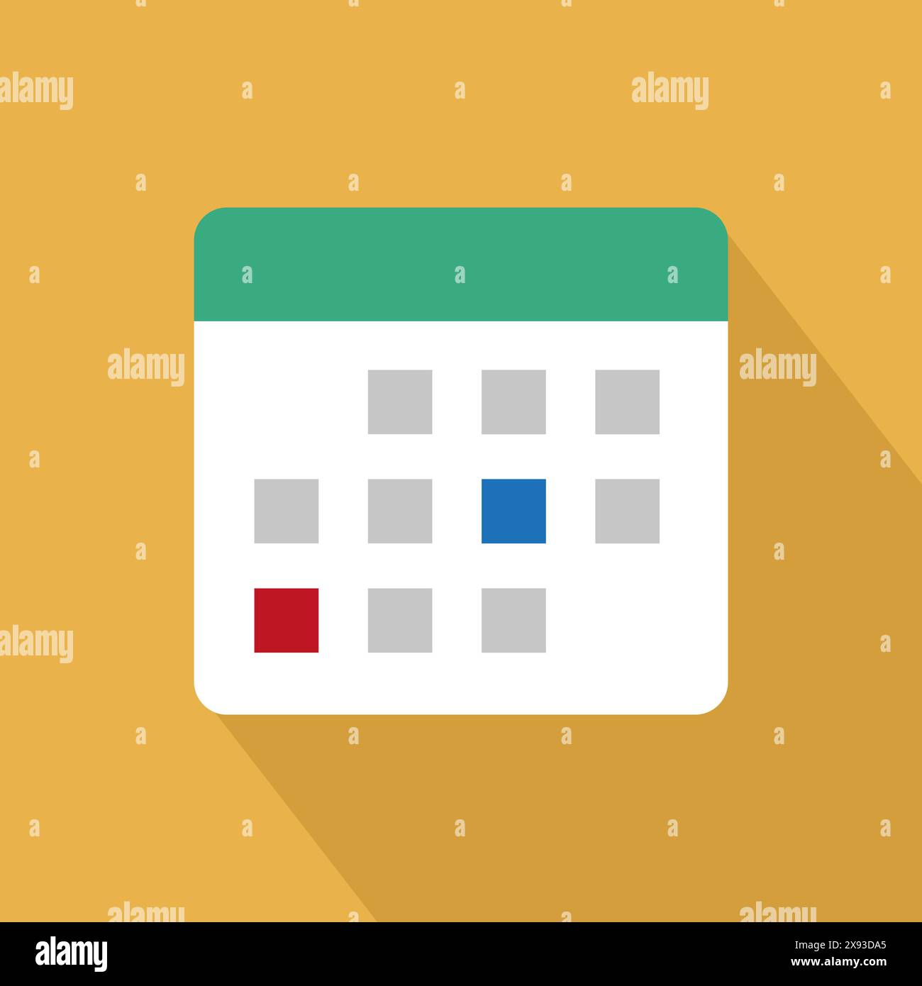 Flat design calendar icon vector. Simple monthly scheduler illustration ...