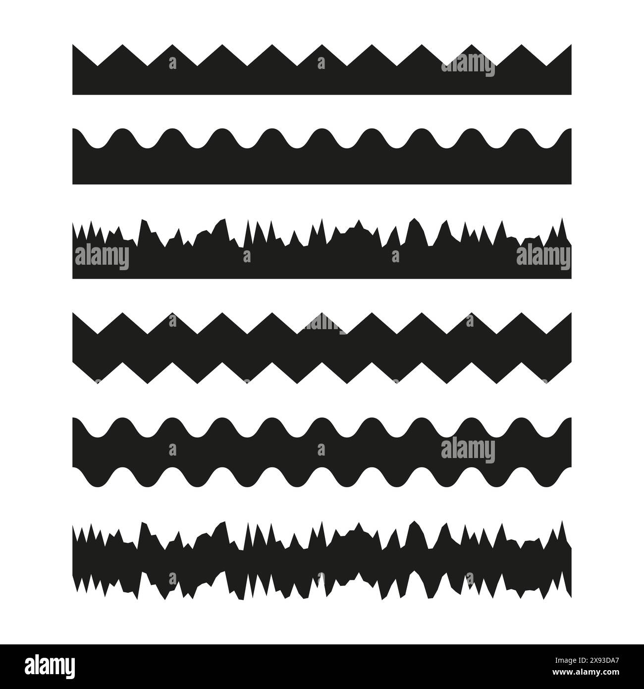 Zigzag and wavy lines. Black pattern variations. Geometric shapes ... Zigzag and wavy lines. Black pattern variations. Geometric shapes ...