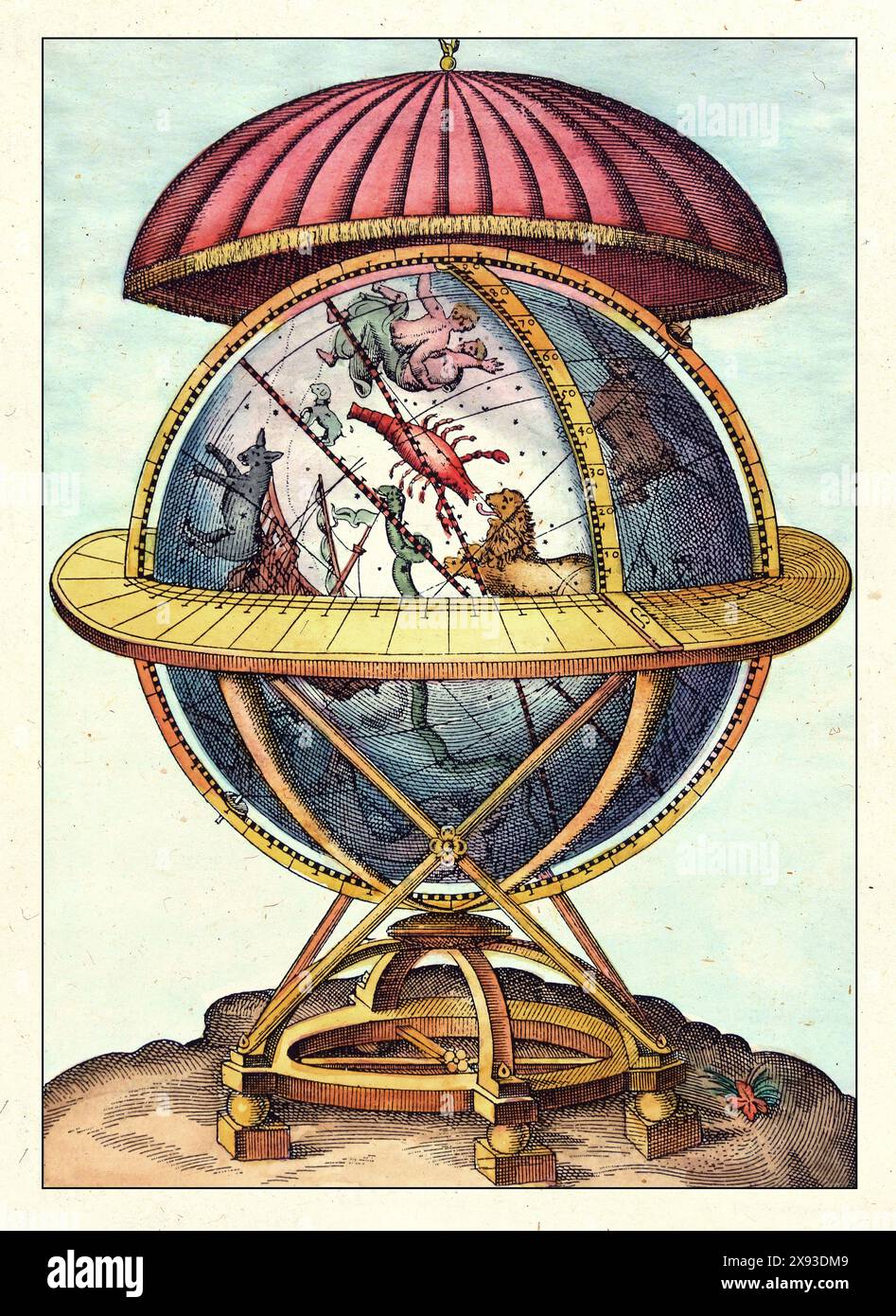 Tycho's great brass globe. Tycho Brahe (1546-1601) was a Danish ...
