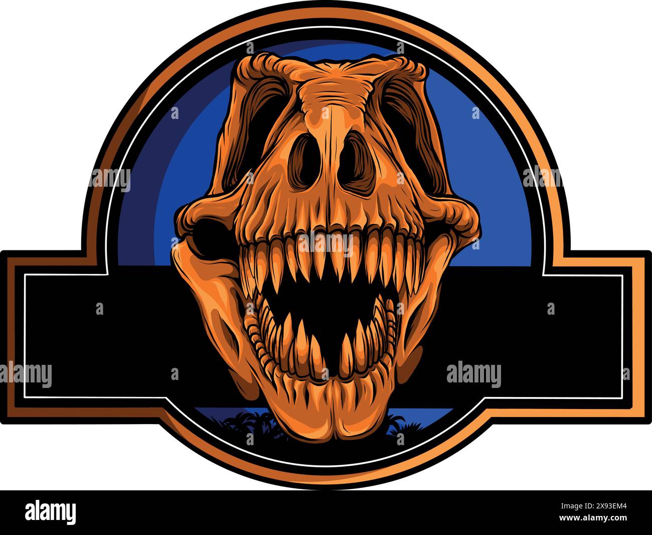 skull of dinosaur tyrannosaurus rex. vector illustration design Stock ...