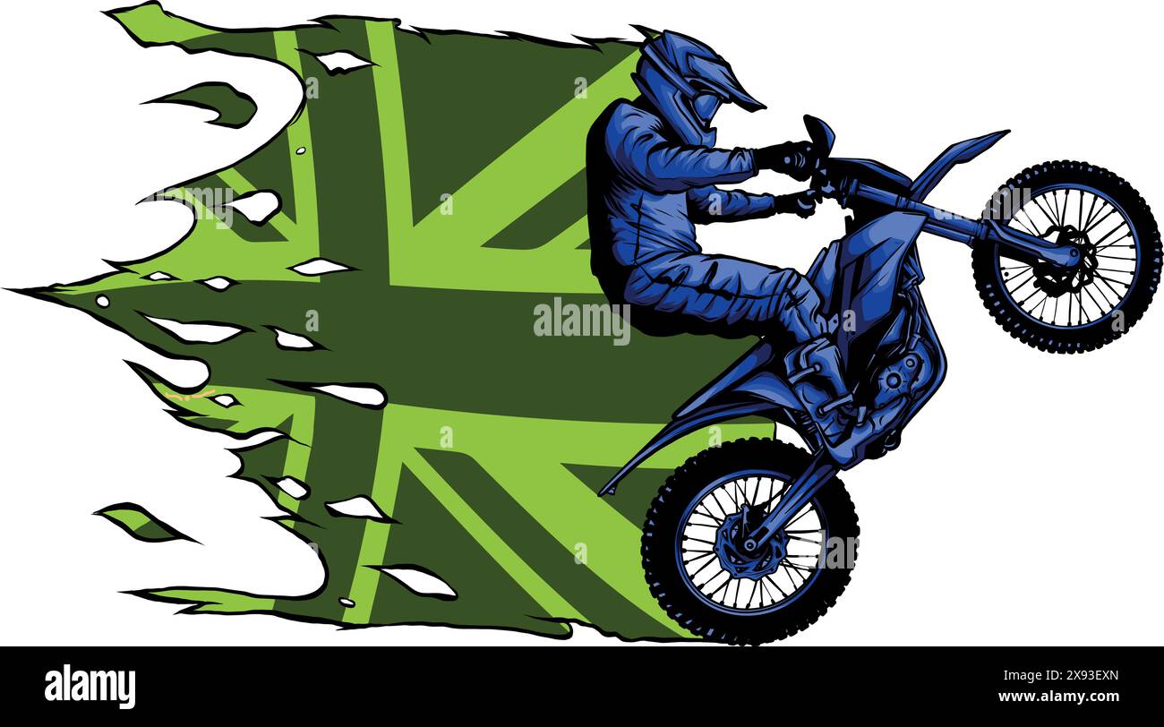 vector motocross rider ride the motocross bike Stock Vector Image & Art ...