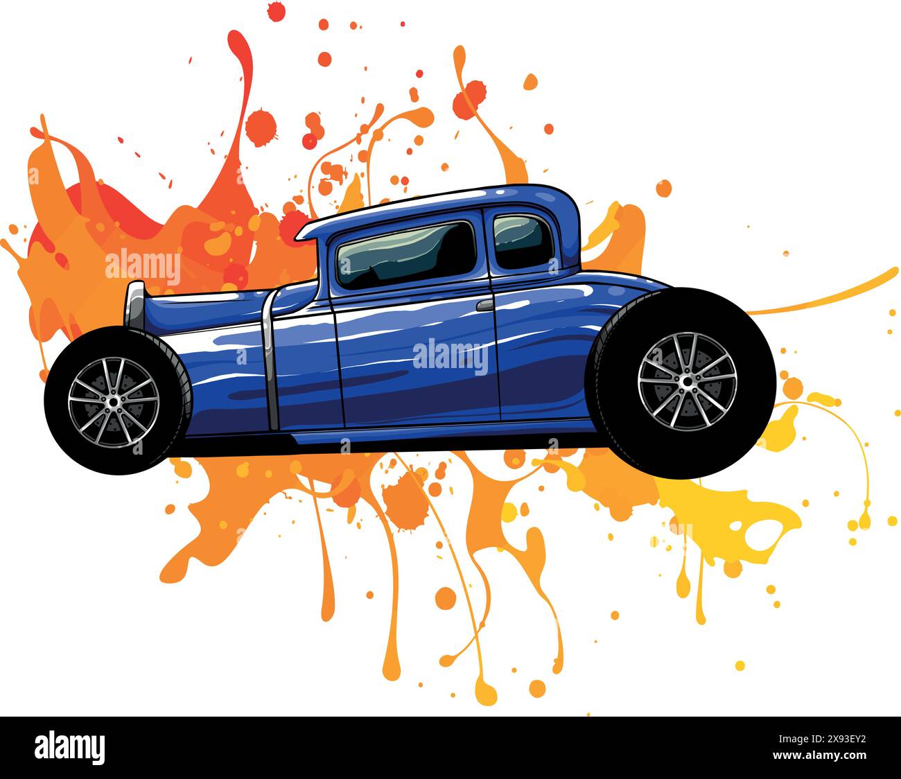 draw of hot rod car vector illustration design Stock Vector Image & Art ...