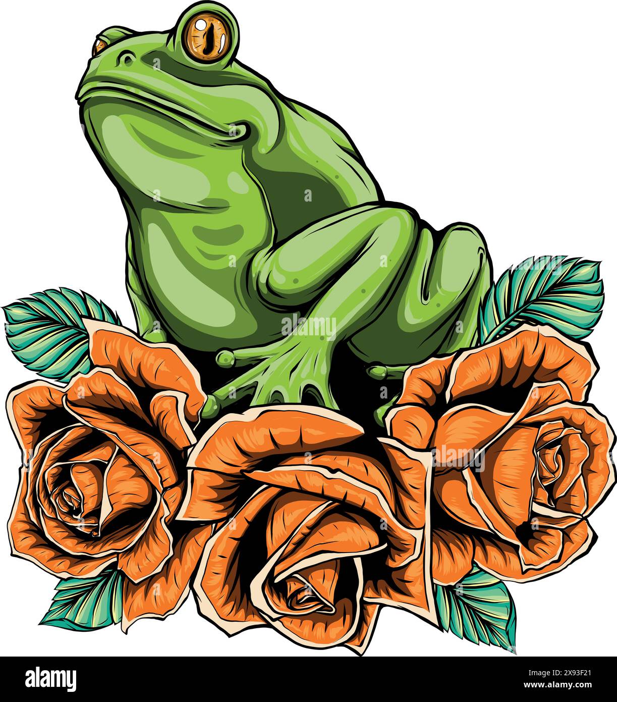 colored draw of frog vector illustration design Stock Vector Image ...