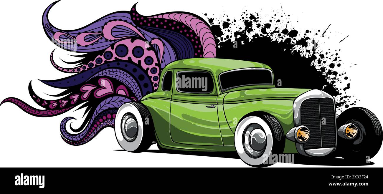 draw of hot rod car vector illustration design Stock Vector Image & Art ...