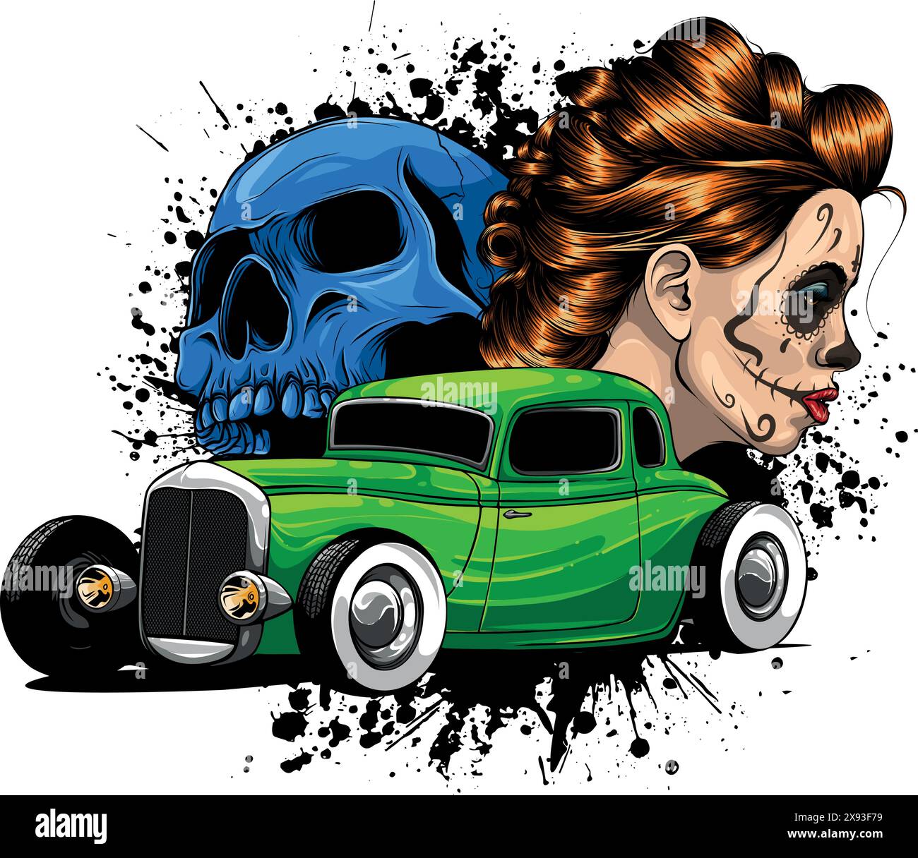 Hotrod street Stock Vector Images - Alamy