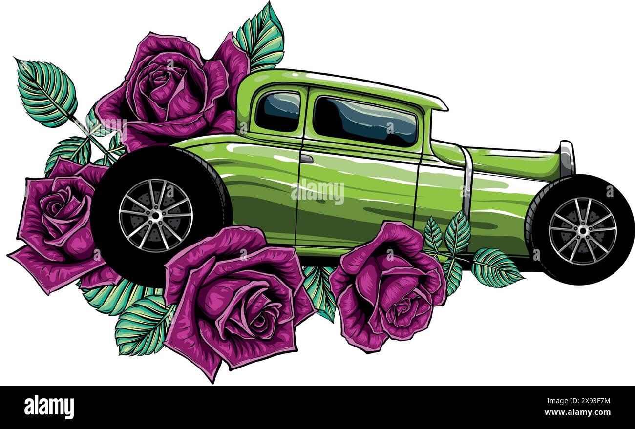 draw of hot rod car vector illustration design Stock Vector Image & Art ...