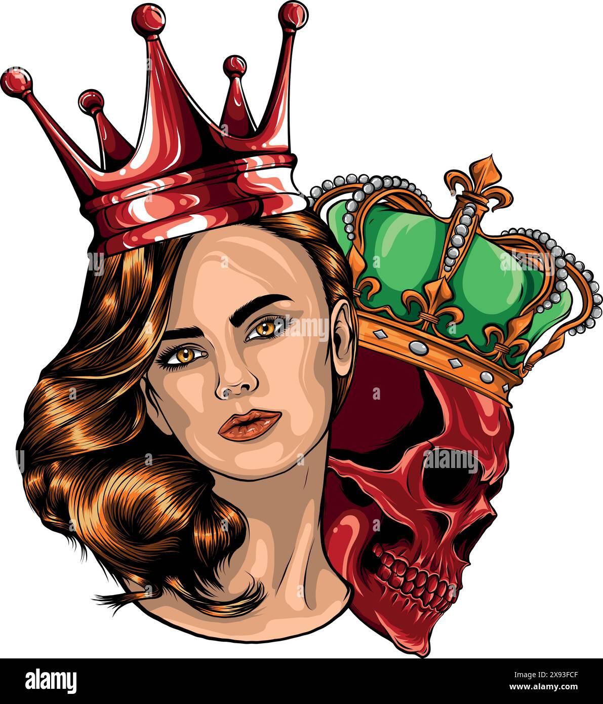 Mexican girl day of the dead face paint Stock Vector Images - Alamy