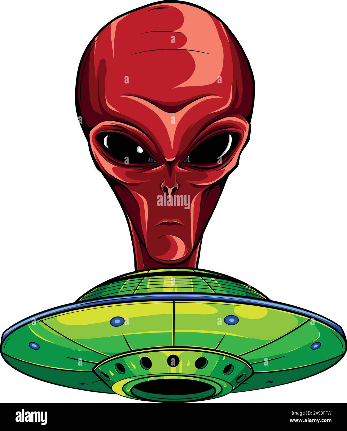 Alien head. vector illustration design of extraterrestrial humanoid ...