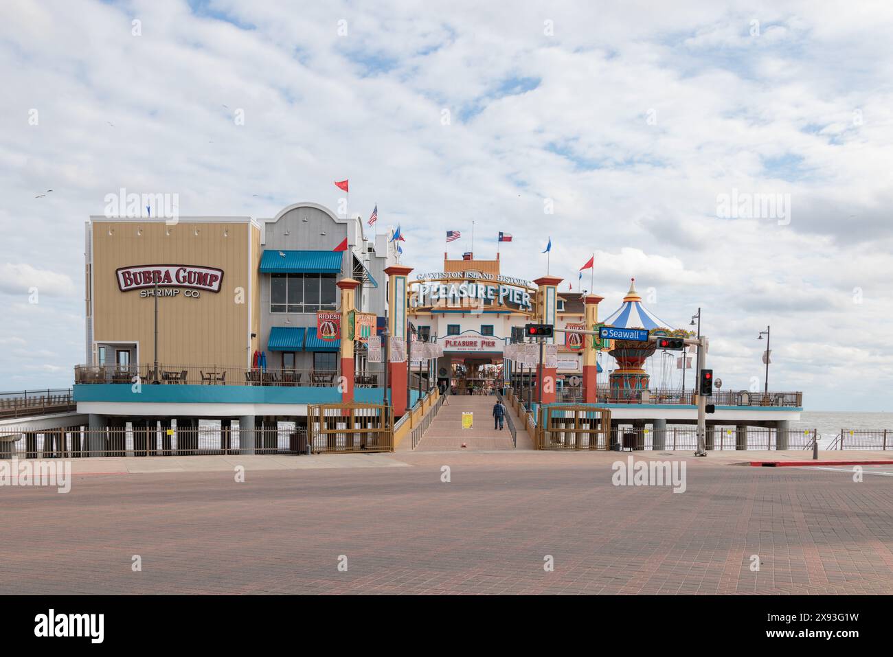 Galveston Island Historic Pleasure Pier on the Texas Gulf Coast at ...