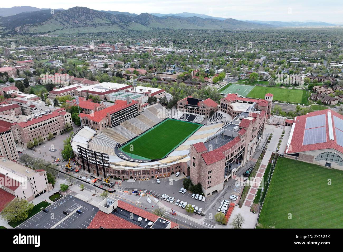 A general overall view of Folsom Field on the campus of the University ...