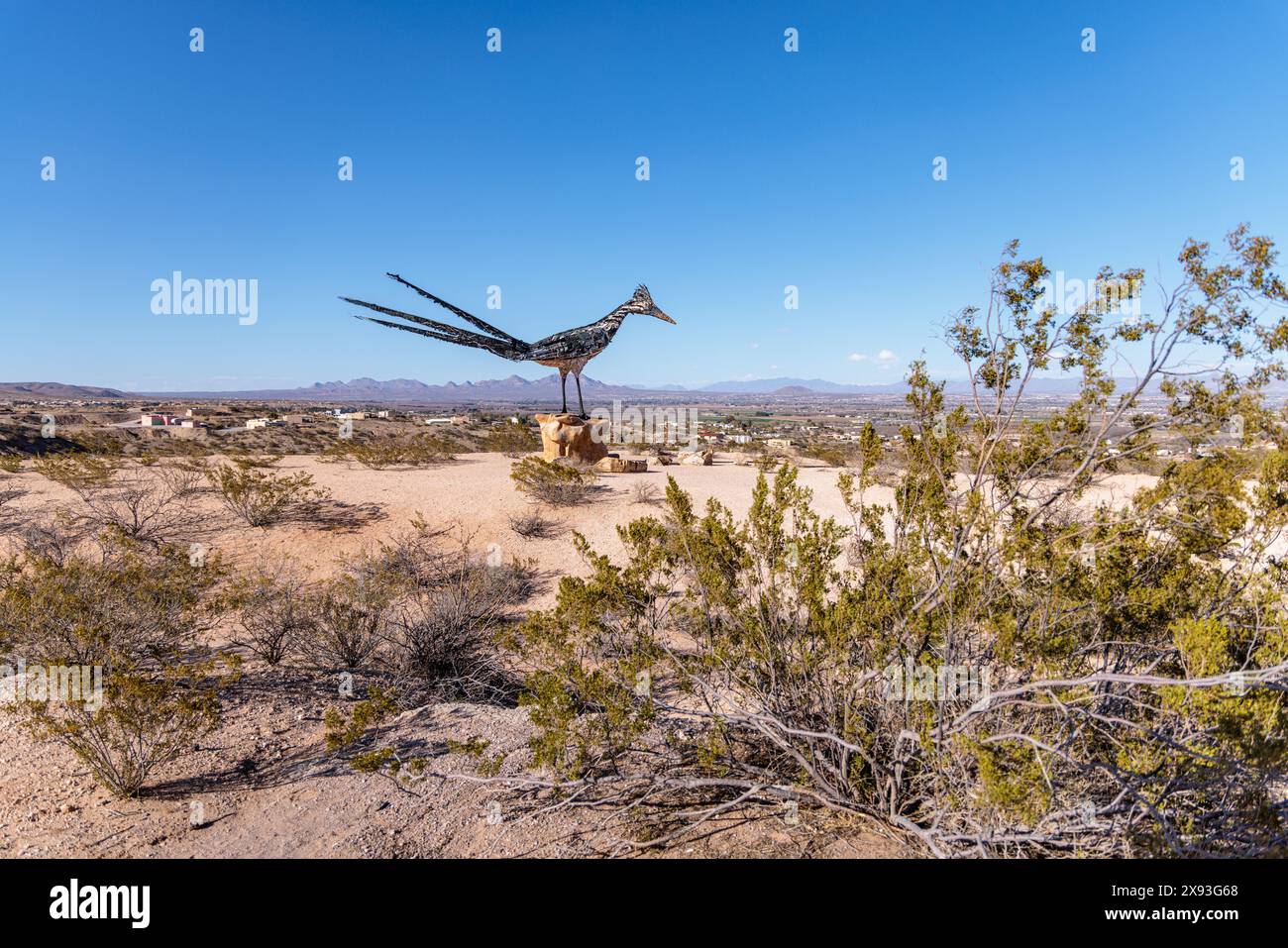 Giant Recycled Roadrunner statue made entirely from discarded materials ...