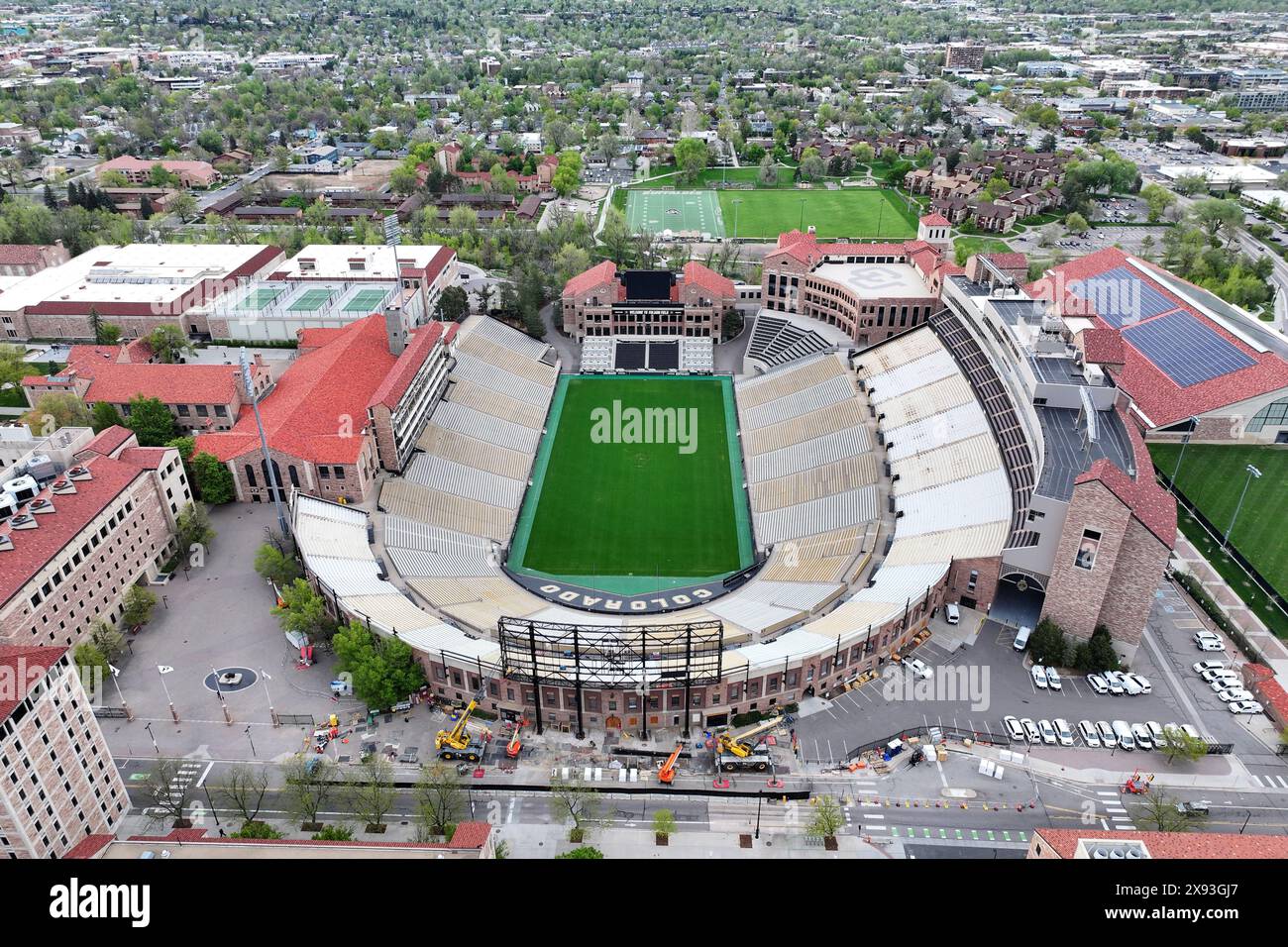 A general overall view of Folsom Field on the campus of the University ...