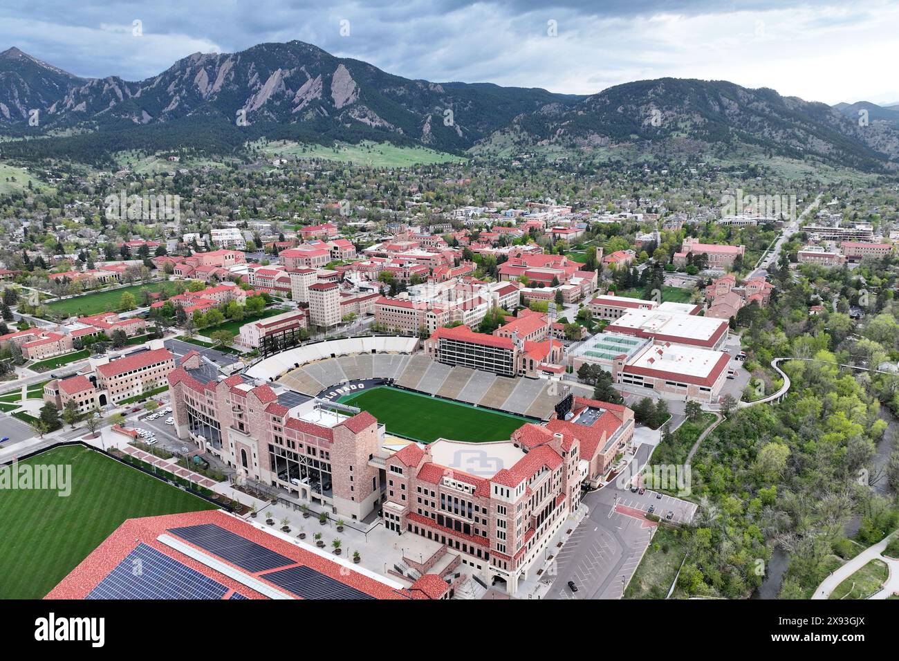 A general overall view of Folsom Field on the campus of the University ...