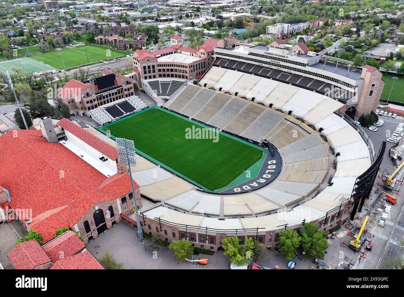 A general overall view of Folsom Field on the campus of the University ...