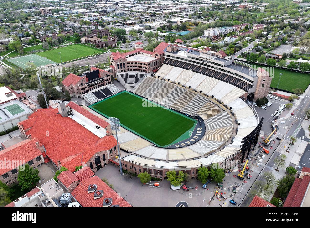 A general overall view of Folsom Field on the campus of the University ...