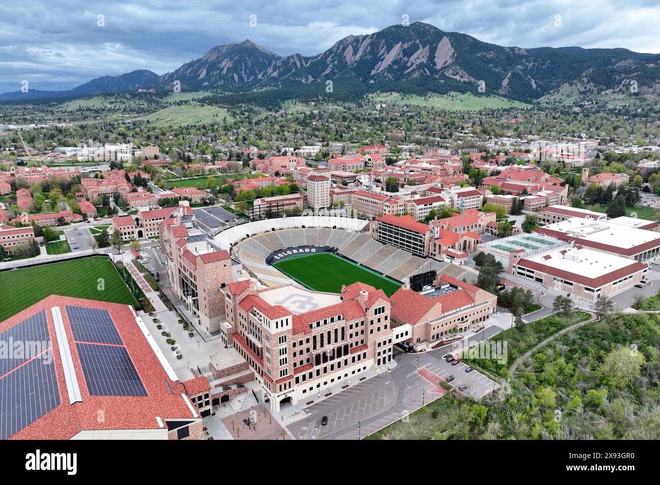 A general overall view of Folsom Field on the campus of the University ...