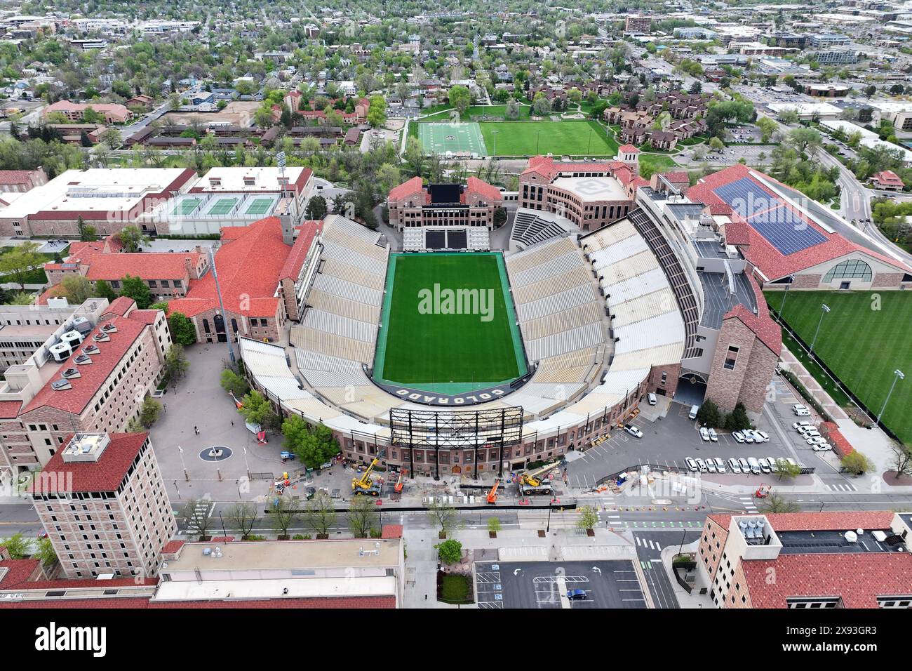 A general overall view of Folsom Field on the campus of the University ...