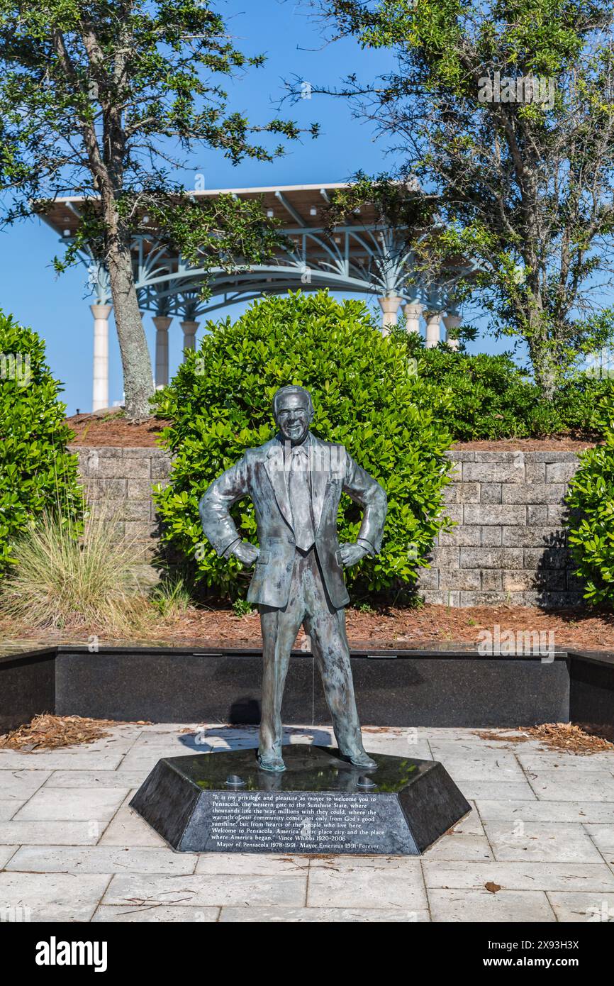 Statue of Mayor Vince Whibbs Sr. at the Community Maritime Park named ...