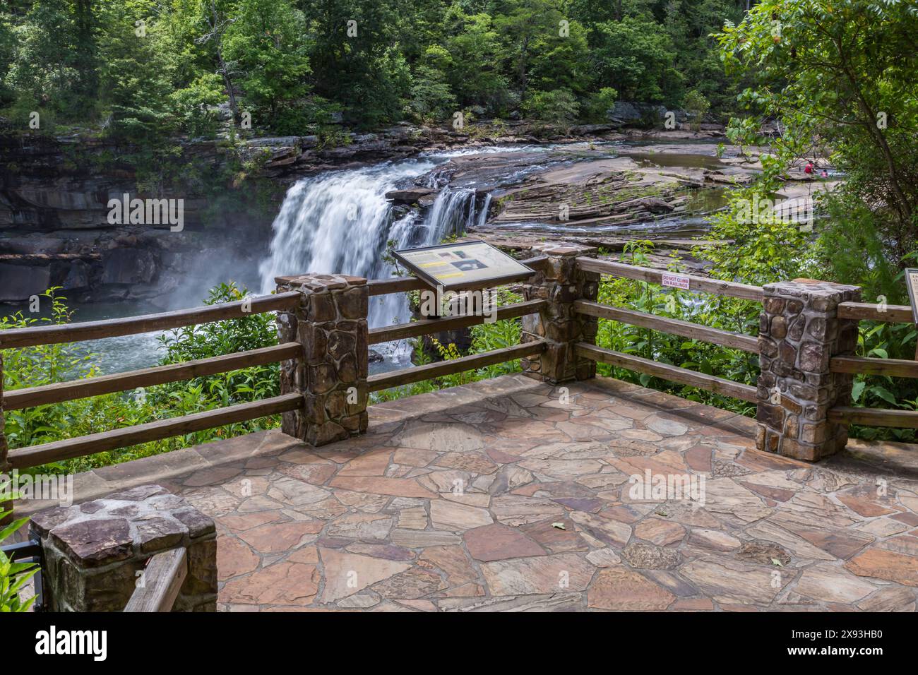 Sign at the observation deck provides informatino about the Little ...