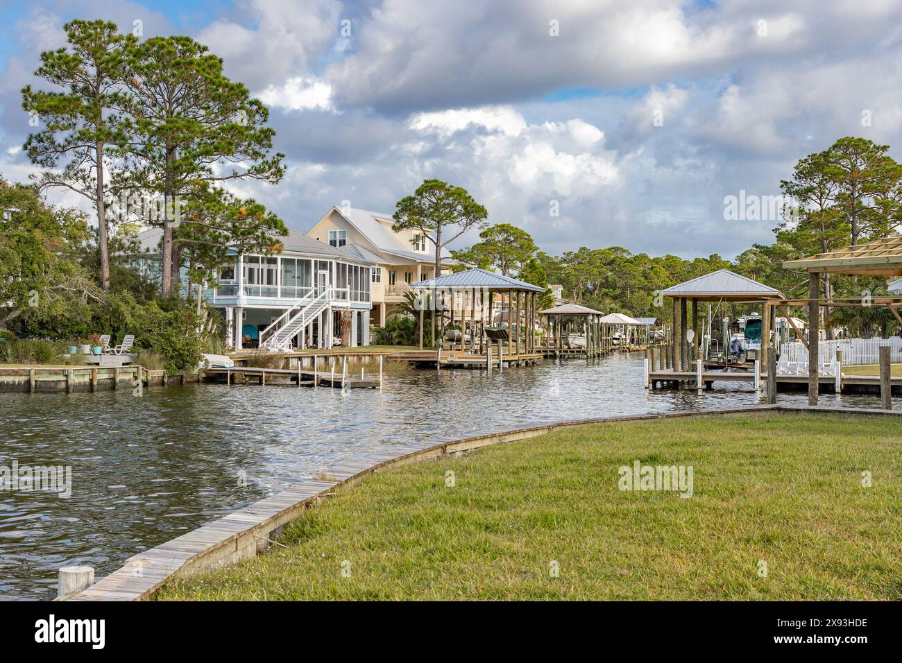 Waterfront homes with boat docks and boat lifts in the community of ...