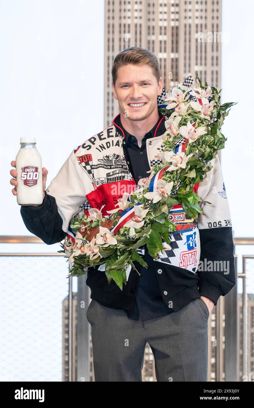 West Point, USA. 28th May, 2024. Josef Newgarden, winner of 2024 Indy ...