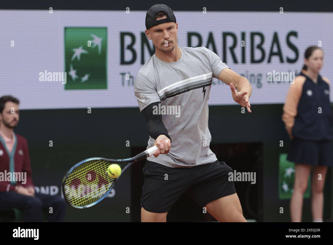 Marton Fucsovics of Hungary during day 2 of the 2024 French Open ...