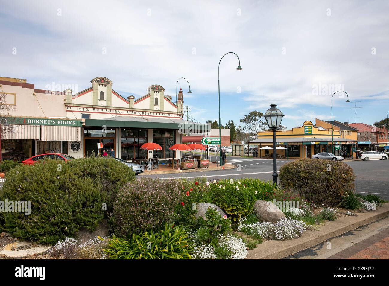Uralla town centre in Northern tablelands region of New South Wales known as Thunderbolt country ...