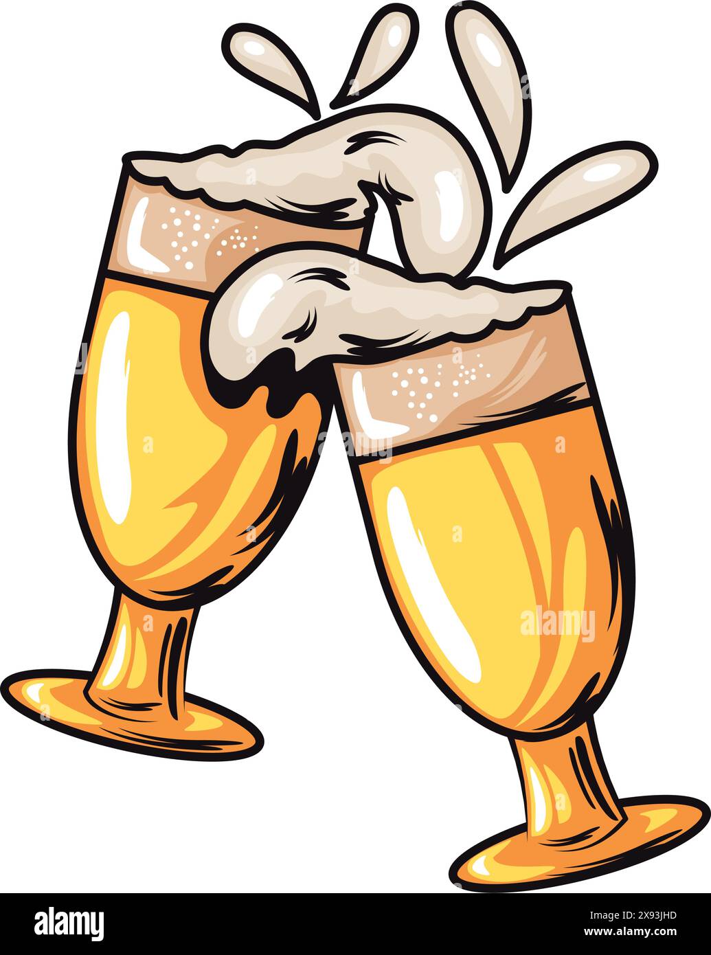 Two mugs isolated Stock Vector Images - Alamy