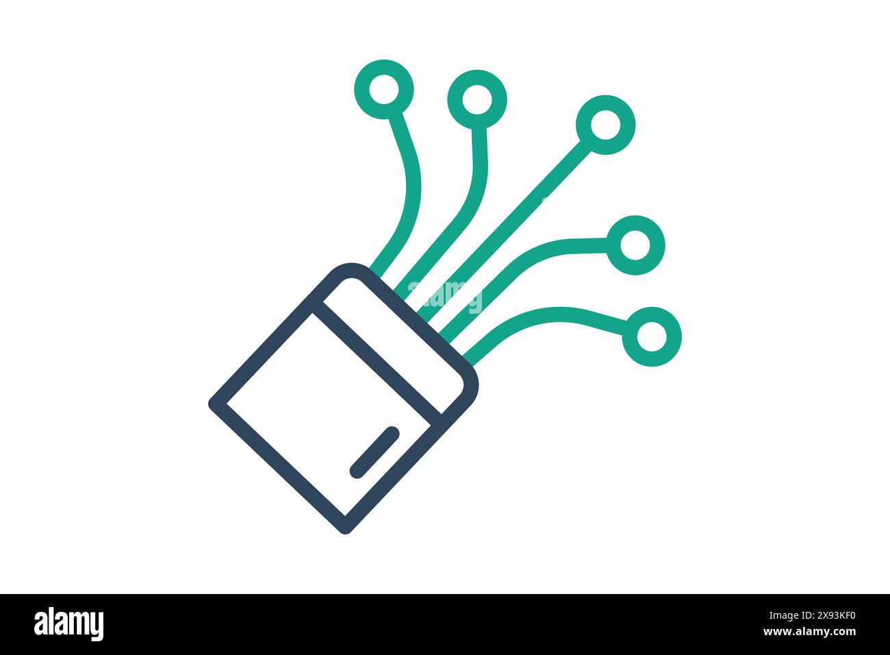 Fiber icon, cable. icon related to utilities. line icon style ...