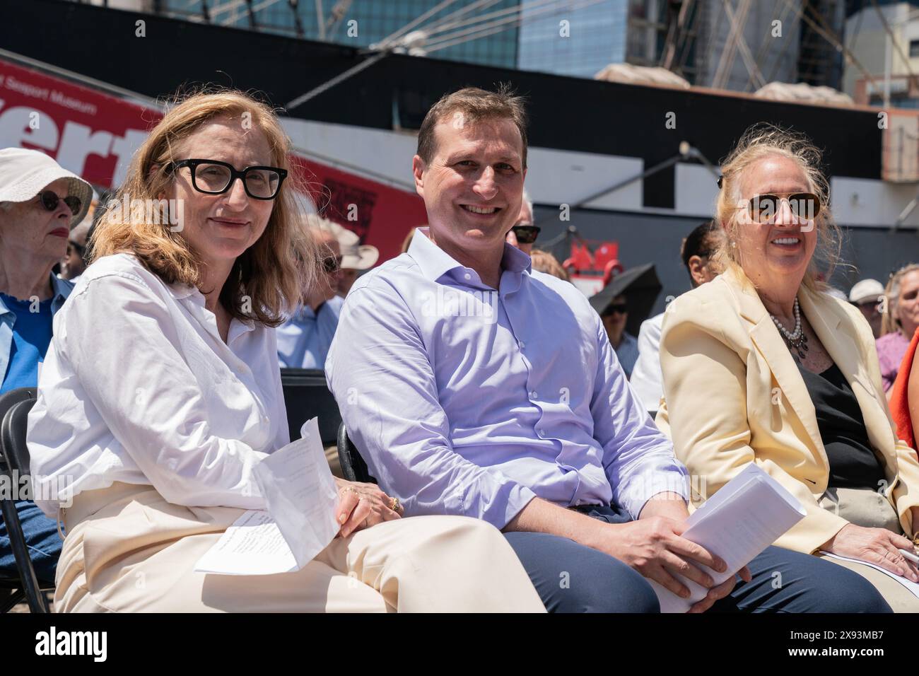 Erika Mallin, Dan Goldman, Gale Brewer attend South Street Seaport ...