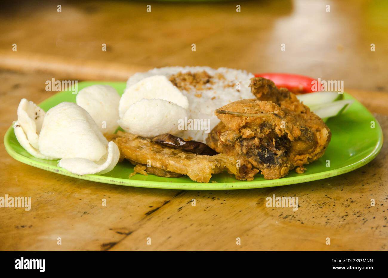 Ayam Geprek or chicken crush is a typical Indonesian food that is much ...