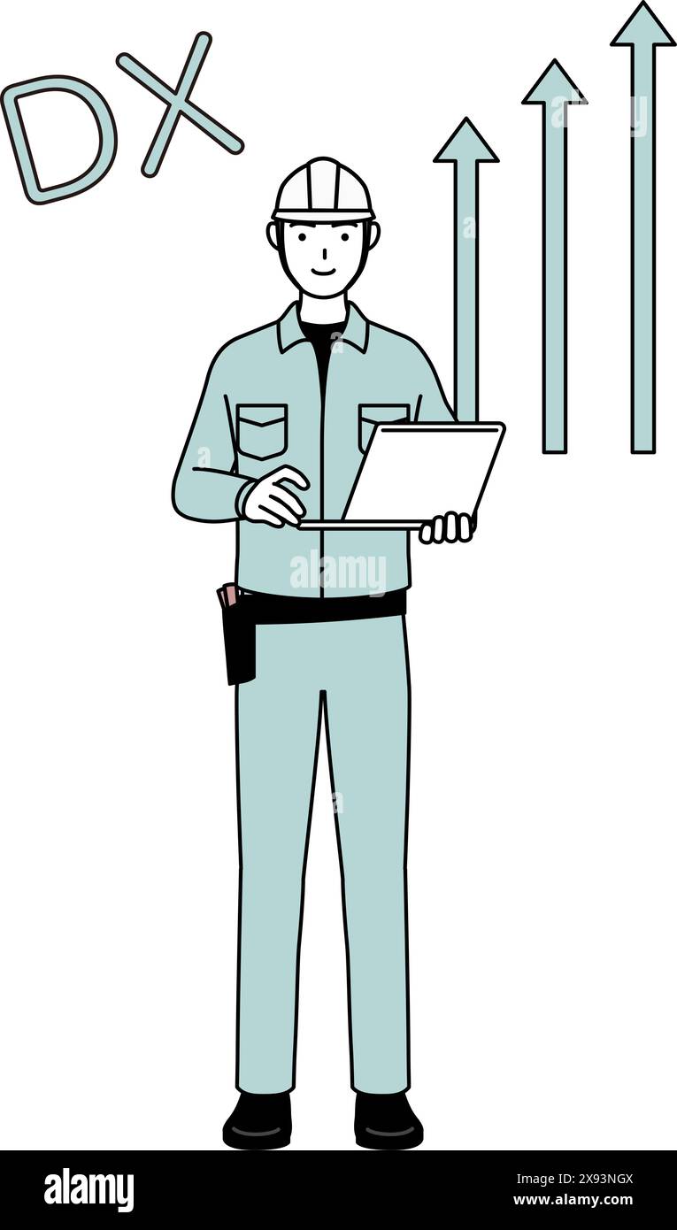 Image of DX, Man in helmet and workwear who has successfully improved ...