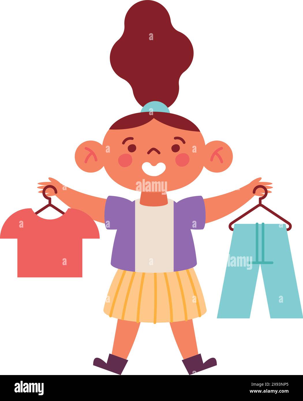 girl with donating things and charity cartoon Stock Vector Image & Art ...