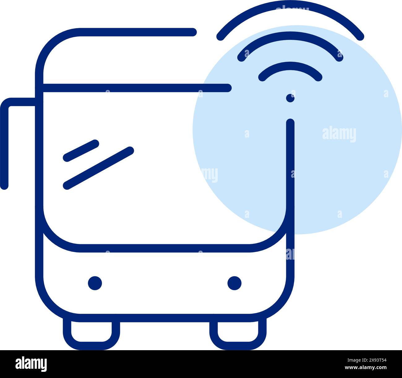 Public bus and wifi symbol. Smart transport, wireless transit internet ...