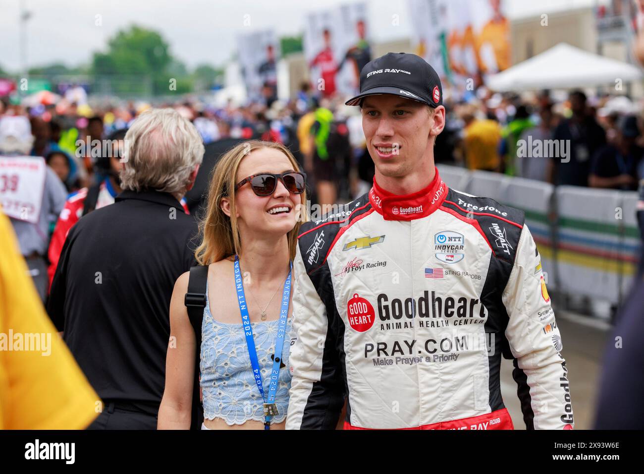 INDIANAPOLIS, INDIANA - MAY 26: Race car driver Sting Ray Robb walks ...