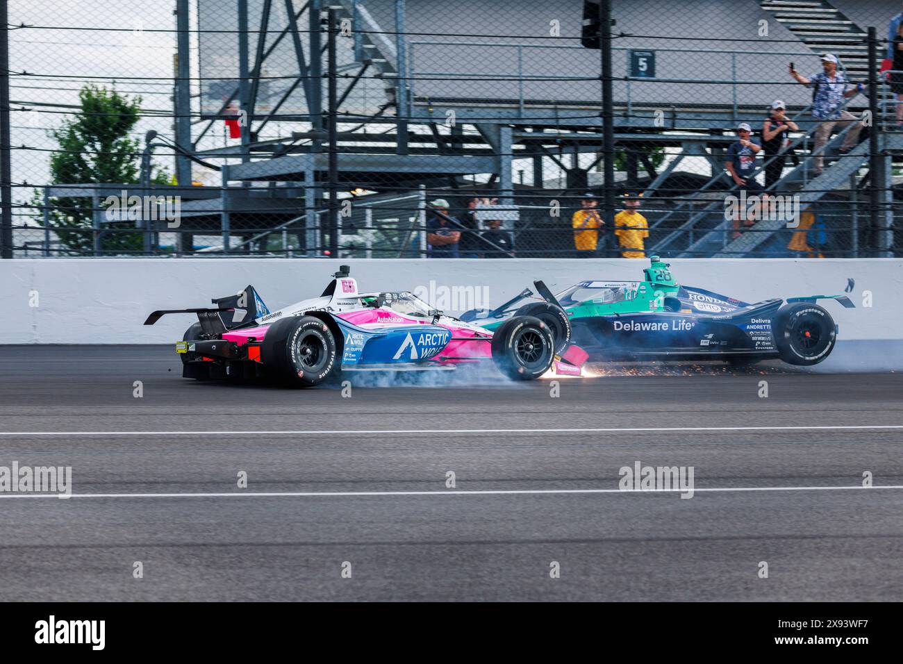 INDIANAPOLIS, INDIANA - MAY 26: Race car drivers Marcus Ericsson 28 ...