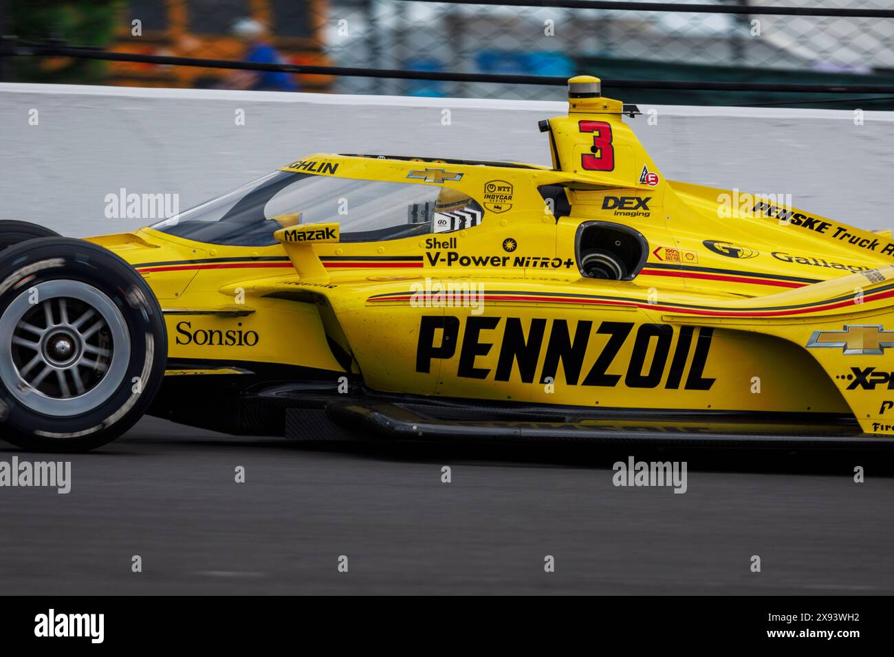 INDIANAPOLIS, INDIANA - MAY 26: Race car driver Scott McLaughlin (3 ...