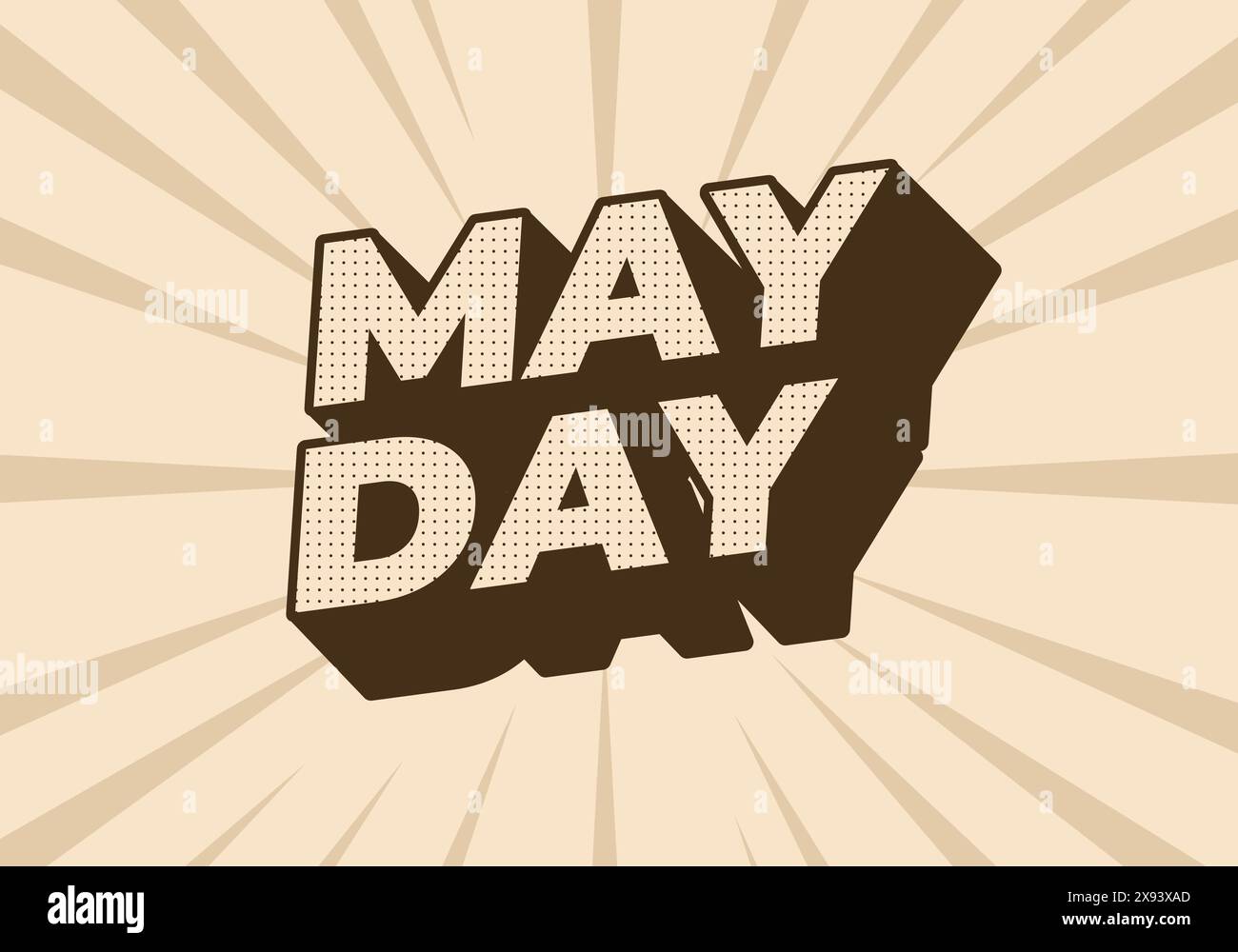 May day. Text effect design in 3D style with good colors Stock Vector ...